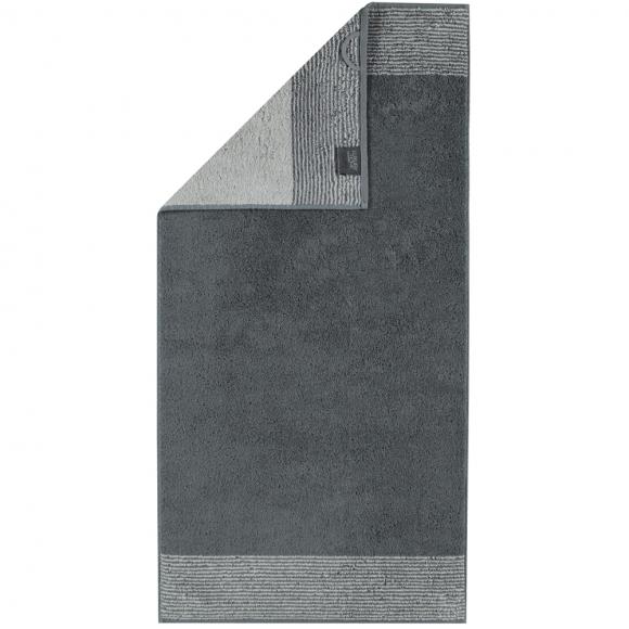 Cawo Two Tone Coal 77 bath towel coal | Seymour's Home
